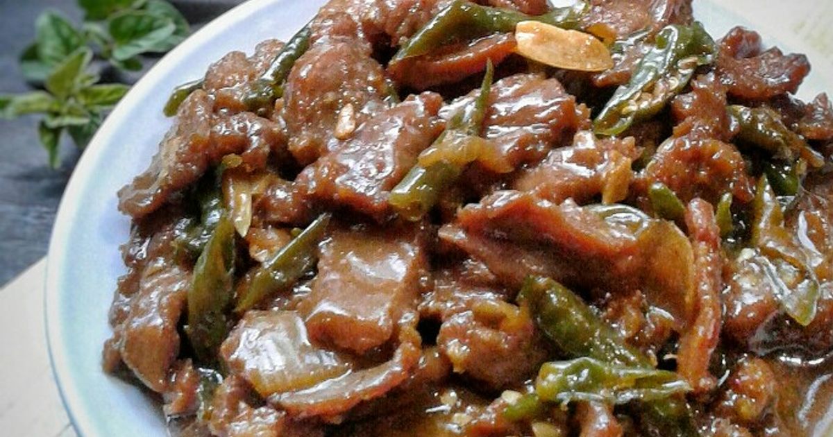 Resep Tumis Daging Sapi Cabe Ijo oleh Nana Hanif - Cookpad