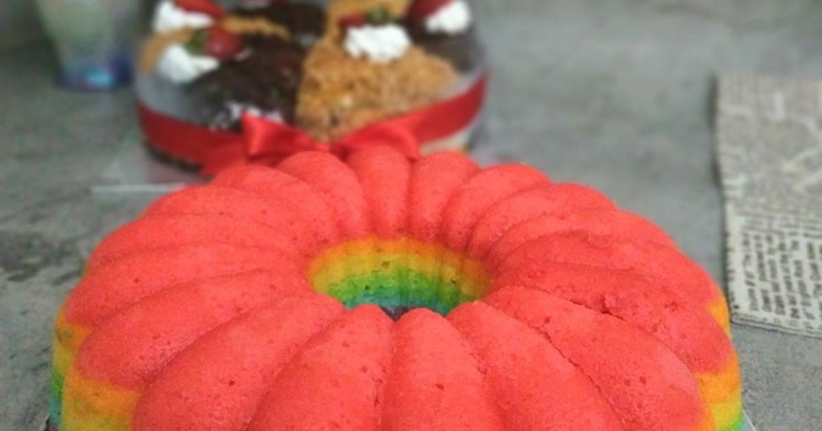 Resep Bolu Pelangi Kukus oleh Kukilo Wati - Cookpad