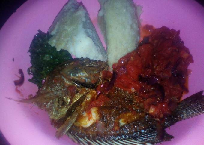 Ugali and fish Recipe by Agnes ndunge - Cookpad