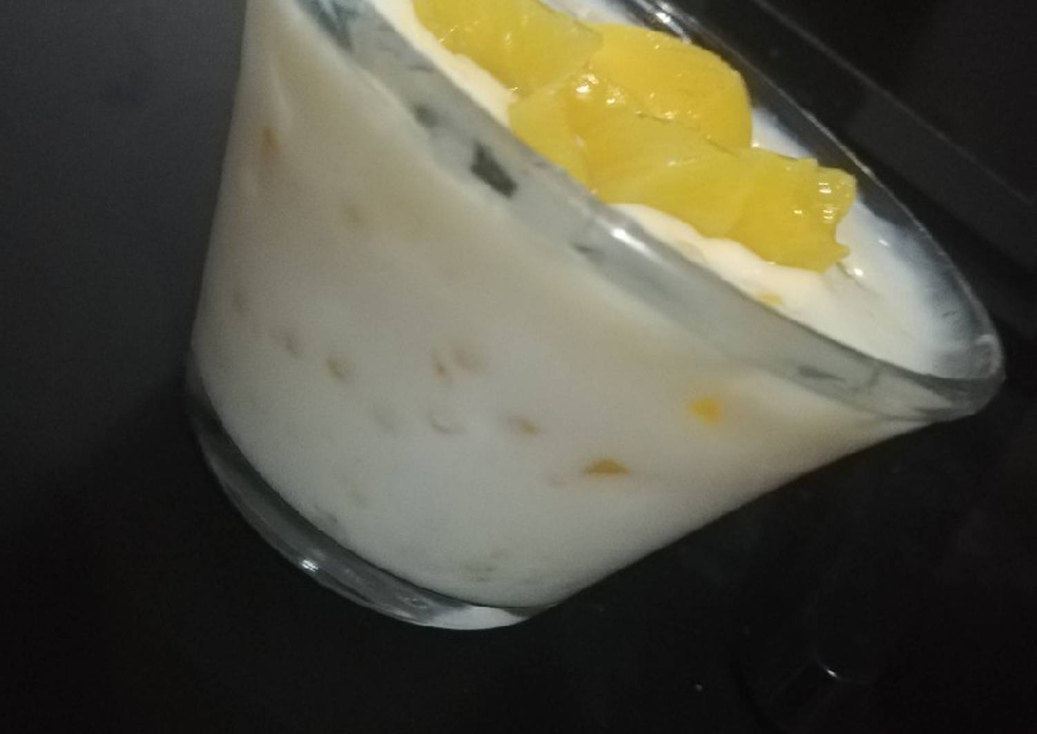 Postre de tapioca con leche y duraznitos en almíbar Receta de Maryss ...