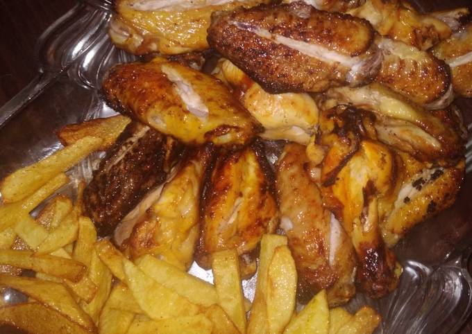 طرز تهیه بال کبابی و سیب_زمینی ساده و خوشمزه توسط SAHAR 1374 - کوکپد