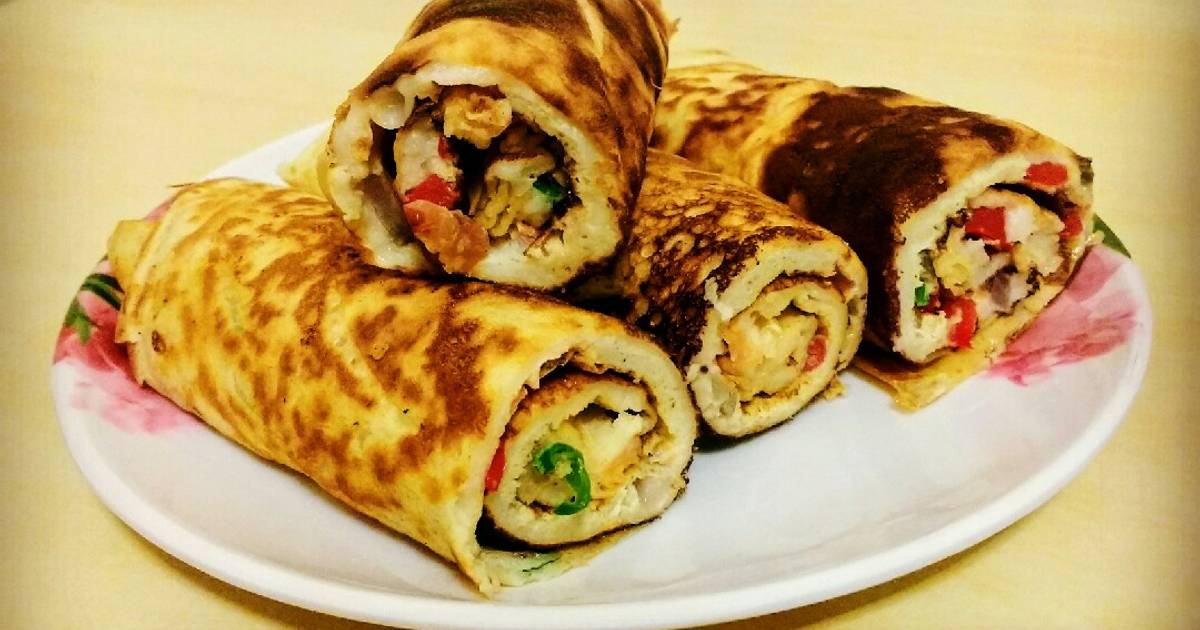 Egg Crepe Roll Recipe by Payal Saha - Cookpad