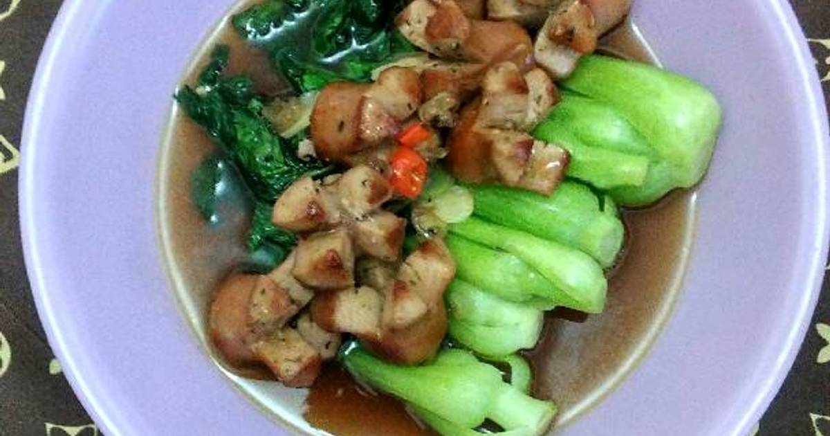 Resep Pokcay siram sosis saos tiram oleh ary dece - Cookpad