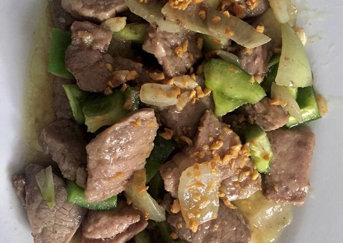 Resep Daging Sapi Cah Paprika Hijau oleh liswidiyanti - Cookpad