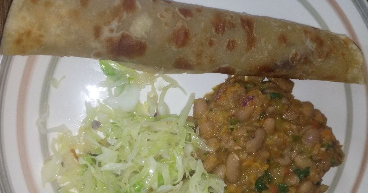 Chapati Served With Yellow Beans And Steamed Cabbages Recipe by Maggie ...