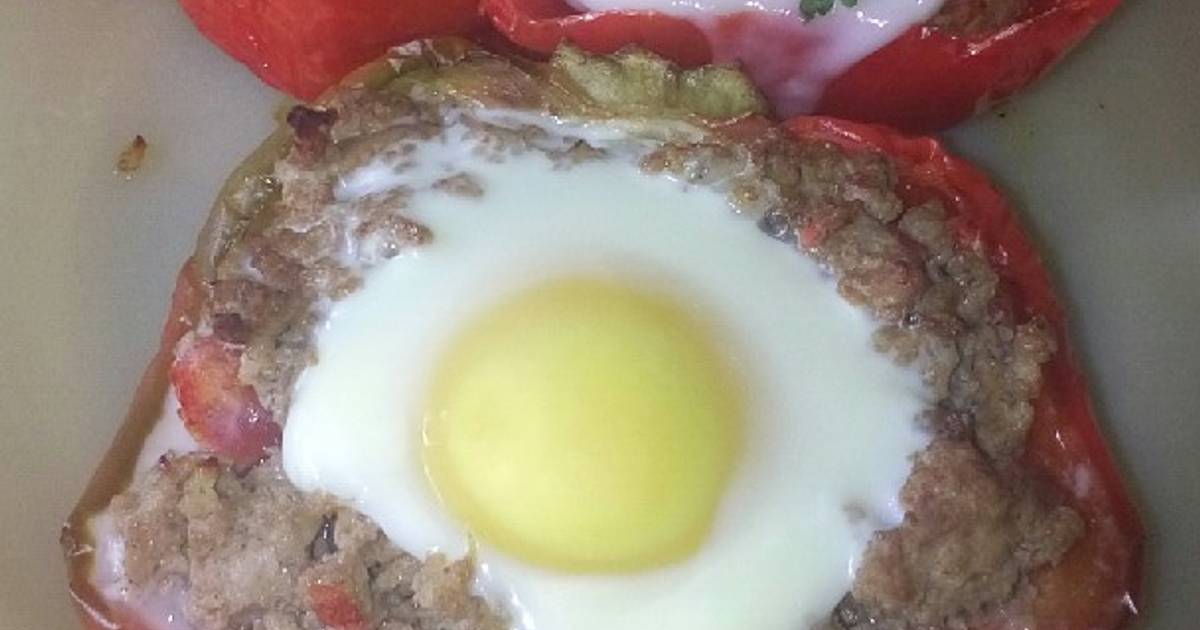 Morrones relleno con carne😋😋 Receta de Marisol Lombardo- Cookpad