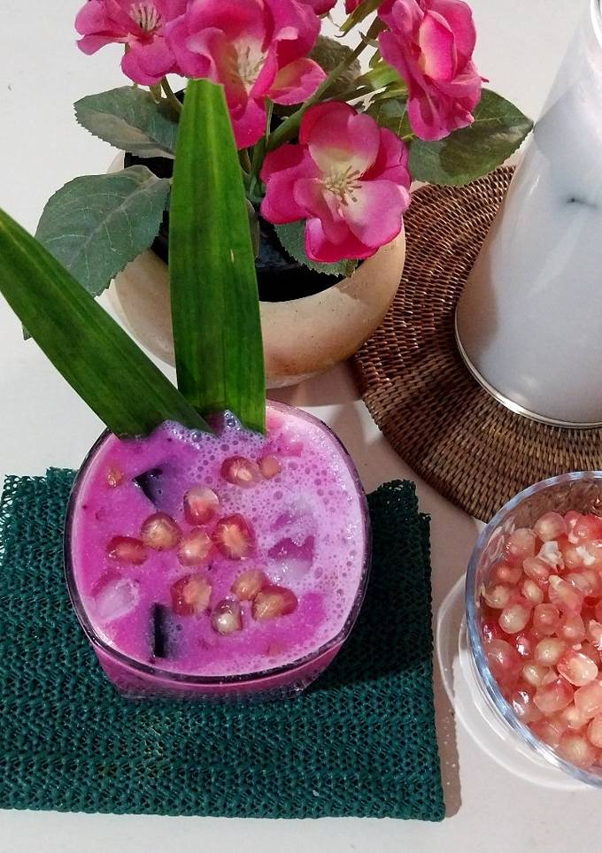 Resep 111. Es Pink Duet Delima dan buah Naga |Sajian pink dalam segelas ...