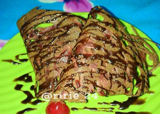 Resep Roti Jala Coklat Crispy oleh Ririe_24 - Cookpad