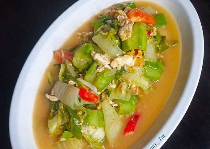 Resep 327. Orek Telor Oyong Sawi Putih oleh Mommy 4 Tsuba - Cookpad