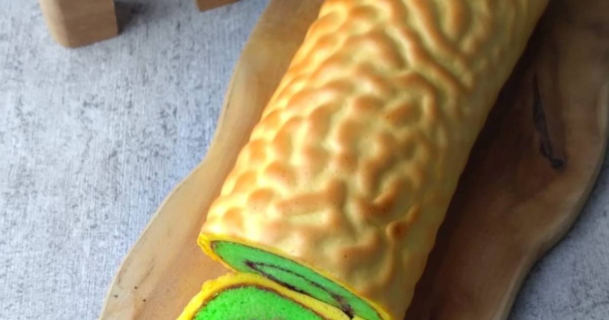 Resep Pandan Tiger Roll Cake oleh Novi Oppie Indriana - Cookpad
