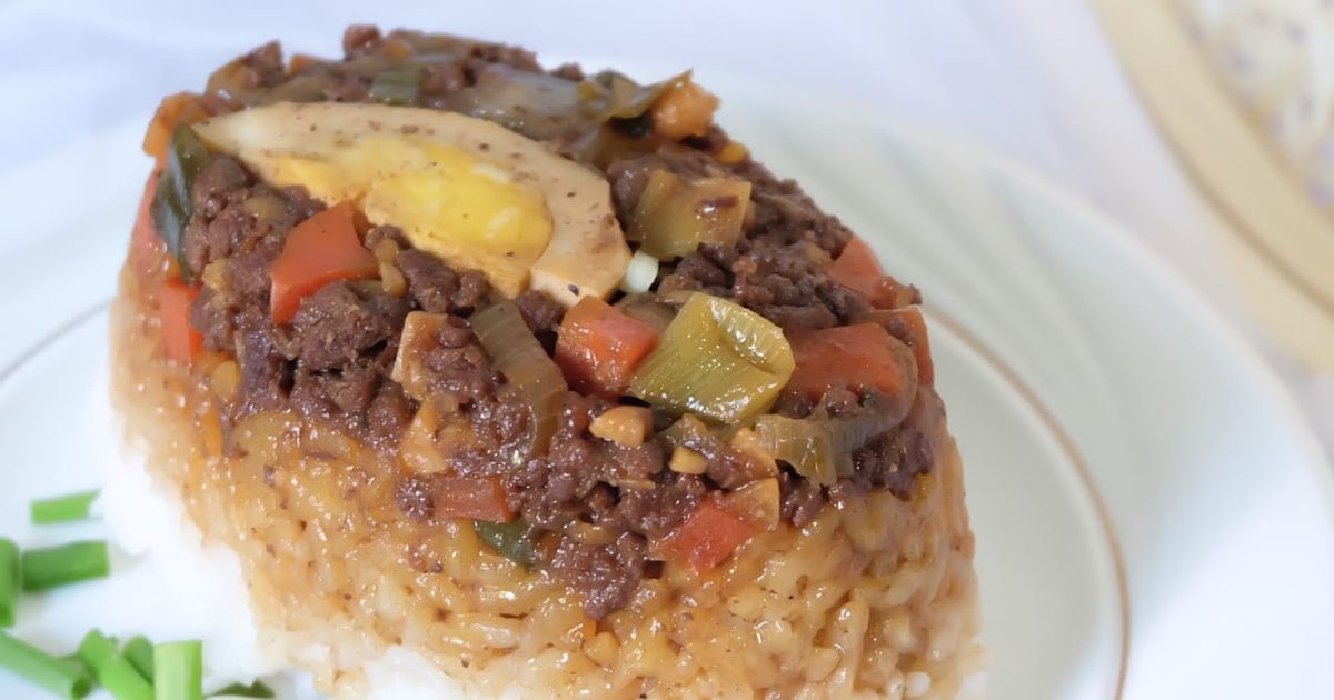 Resep nasi tim telur daging rumahan enak dan mudah - Cookpad