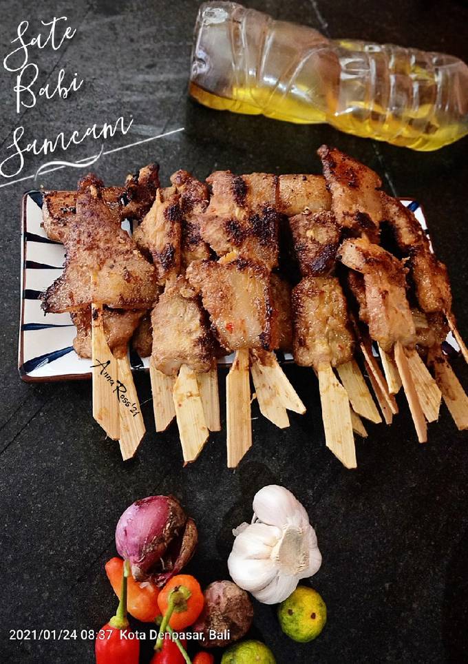 Resep Sate Babi Samcam (Bumbu sate babi bawah pohon) 🐷🐖 oleh Bhams12 ...