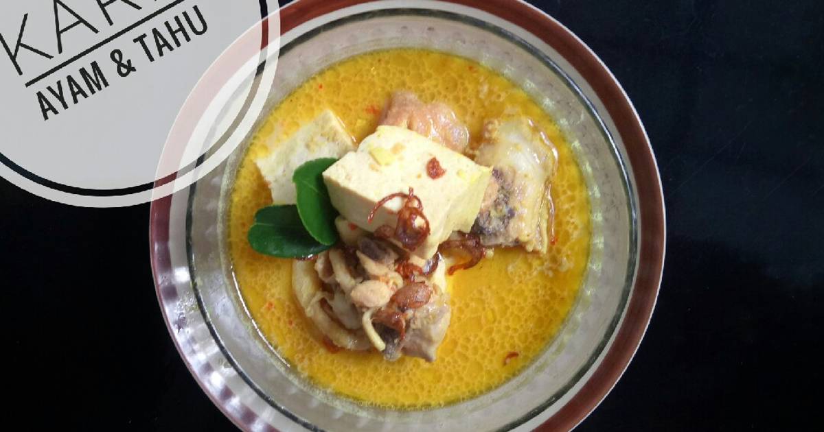 Resep KARE AYAM & TAHU #101 oleh Tethaawiidyaa - Cookpad