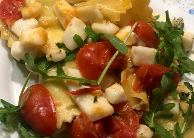 Ricetta Ravioli ricotta e spinaci con finta mozzarella di Raffaella ...