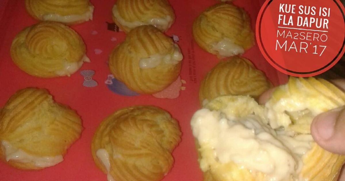 Resep Kue Sus Isi Fla oleh Zeti Dapur Ma2sero - Cookpad