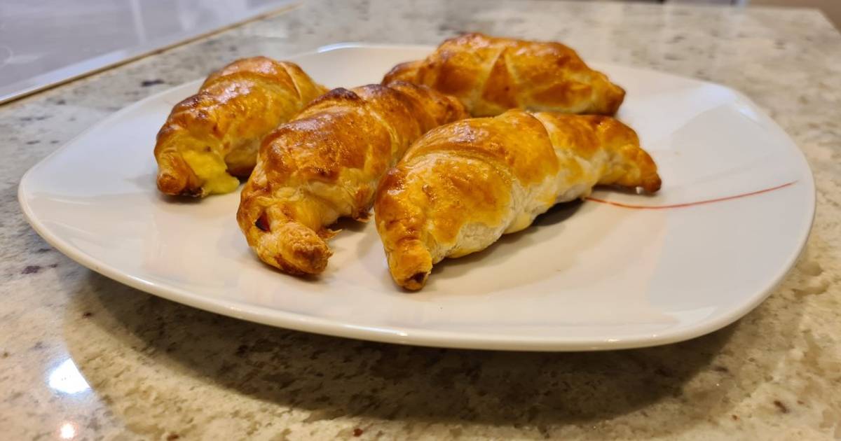 Croissant de jamón y queso - 70 recetas caseras- Cookpad