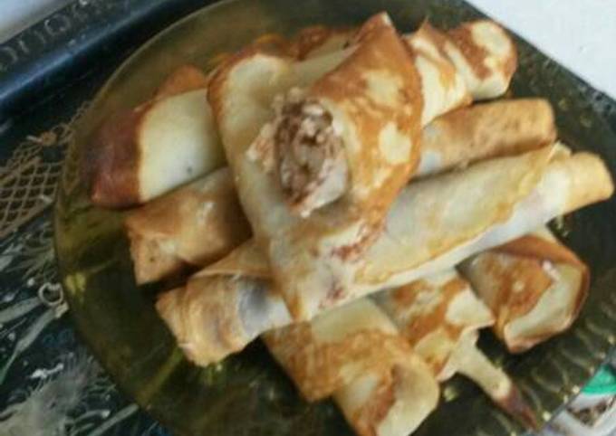 Resep Crepes pisang isi nuttela keju oleh Gita Satya Ananda - Cookpad