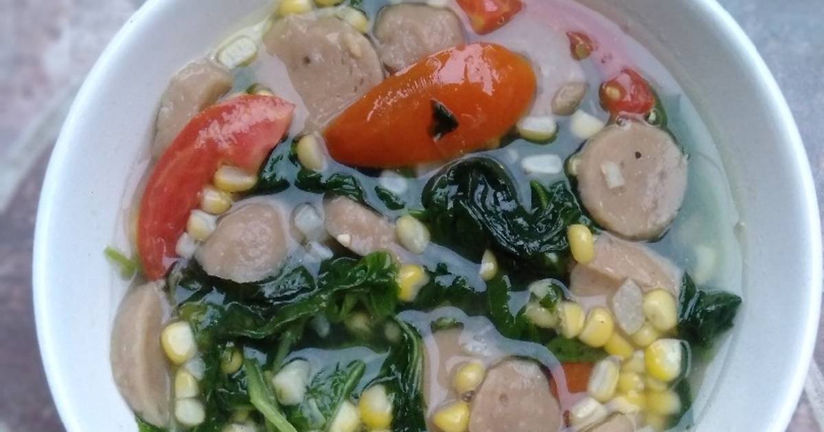 Resep Sup Bayam Jagung oleh Yuyun - Cookpad