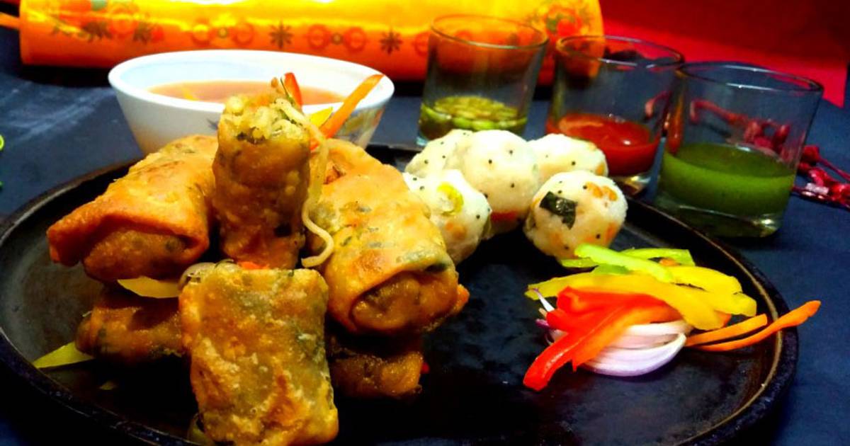 Methi Paratha Chowmein Spring Rolls Recipe by Divya S - Cookpad