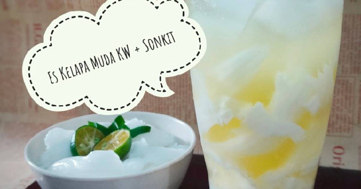 Resep Es Kelapa Muda / Degan KW + Sonkit oleh Andrea 🍁 - Cookpad