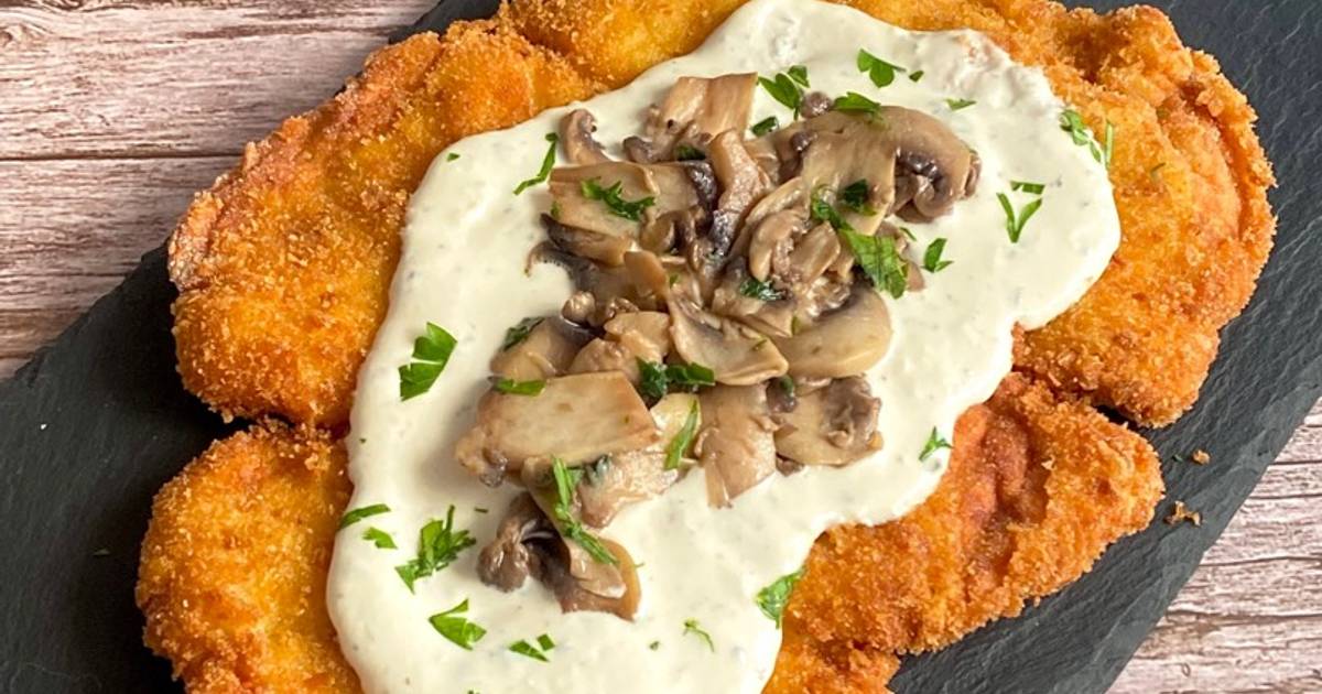 Milanesa de pollo con champiñon - 13 recetas caseras- Cookpad