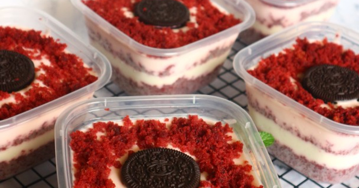 Resep Dessert Box Red Velvet oleh Lidha - Cookpad
