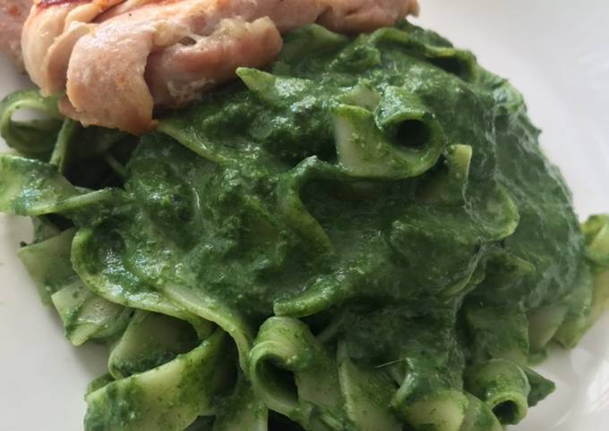Fideos al pesto Receta de Amaru Maeda- Cookpad