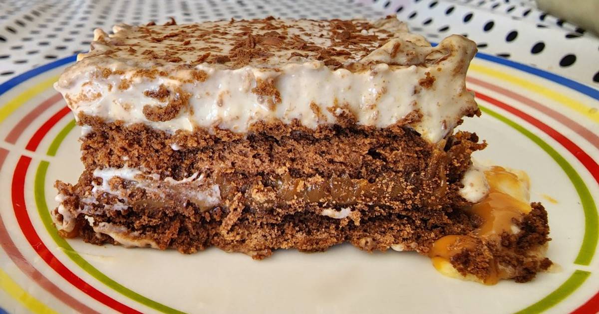 Postre de banana, dulce de leche y Chocolinas Receta de Laura L - Cookpad