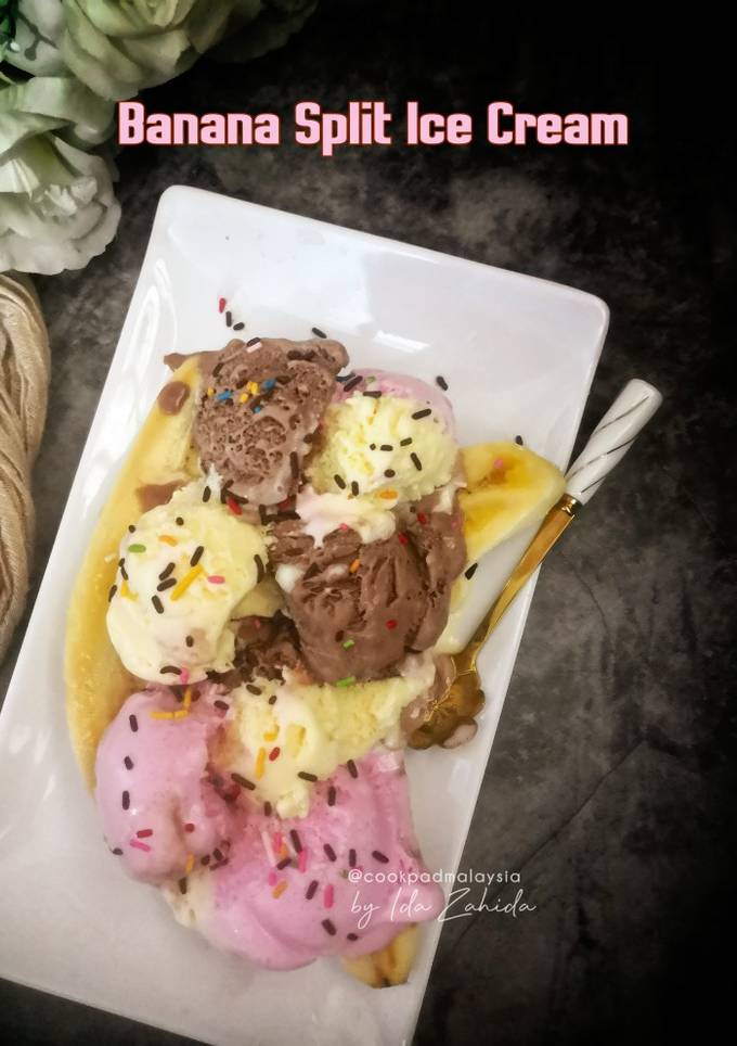 Resipi Banana Split Ice Cream oleh Nor Zahida Aini - Cookpad