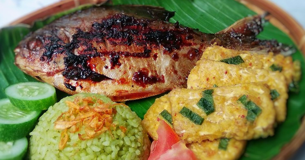 Resep 92. Nasi Uduk Ijo + Ikan Bakar + Mendoan Mini Pedas oleh Rindi ...