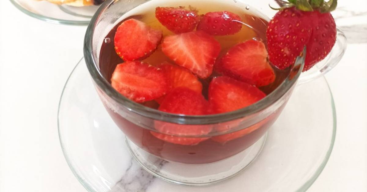 132 resep teh buah strawberry enak dan mudah - Cookpad