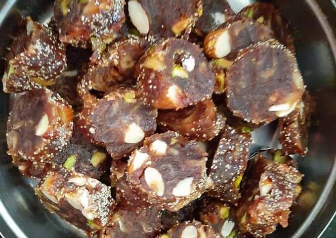 Janki Soni દ્વારા રેસીપી ખજૂર રોલ (Khajoor Roll Recipe In Gujarati ...