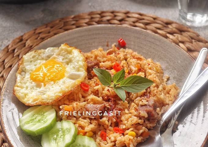 Resep Nasi Empal dengan Rice Cooker oleh Frielingga Sit - Cookpad