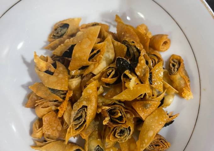 Resep Pangsit goreng rumput laut oleh shy_kitchen - Cookpad