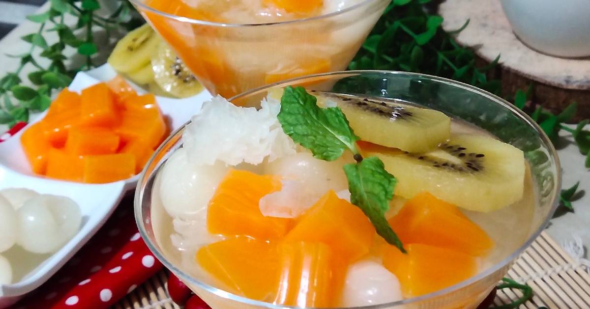 6 resep es jamur snow enak dan mudah - Cookpad