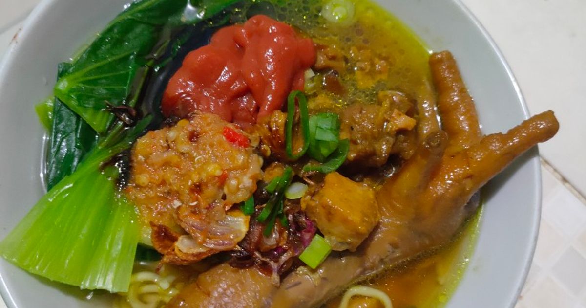Resep Mie Ayam Ceker Ala Abang Abang Gerobak oleh Verina - Cookpad