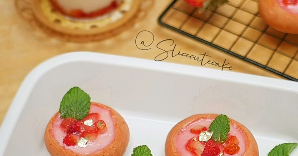 Resep Pink Mochi Pudding Strawberry (Mochi Panggang) oleh Slicecutecake ...