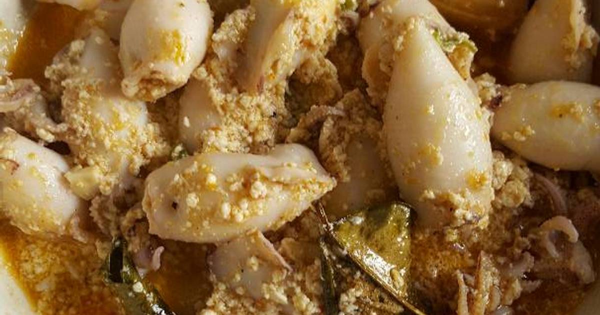 Resep Gulai cumi isi telor tahu oleh MELLY EKA FRIDAYANTI - Cookpad