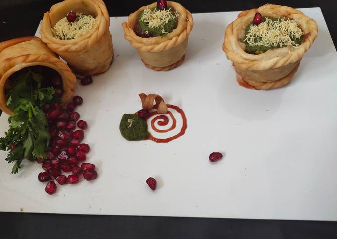 Open samosa basket chat Recipe by Anjana Sheladiya - Cookpad