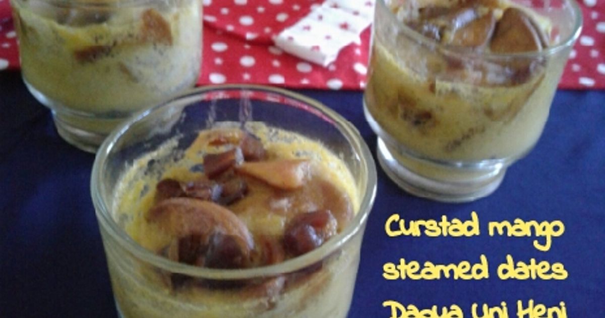 Resep Custard Mango Steamed Dates oleh Heni Hendriany - Cookpad