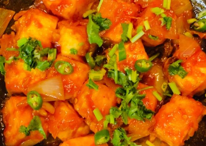Super easy chilli paneer Recipe by F.B - Cookpad