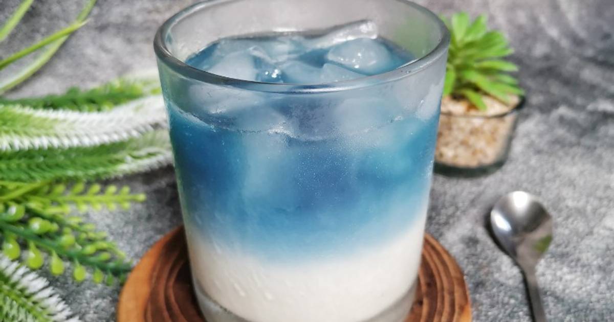 Resep Es Teh Bunga Telang Susu oleh Silvi Atgi Septina - Cookpad