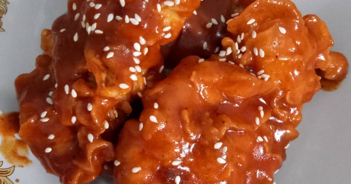 Resep Fire chicken ala richeese. Ayam goreng pedas oleh Ummu Azzahra ...
