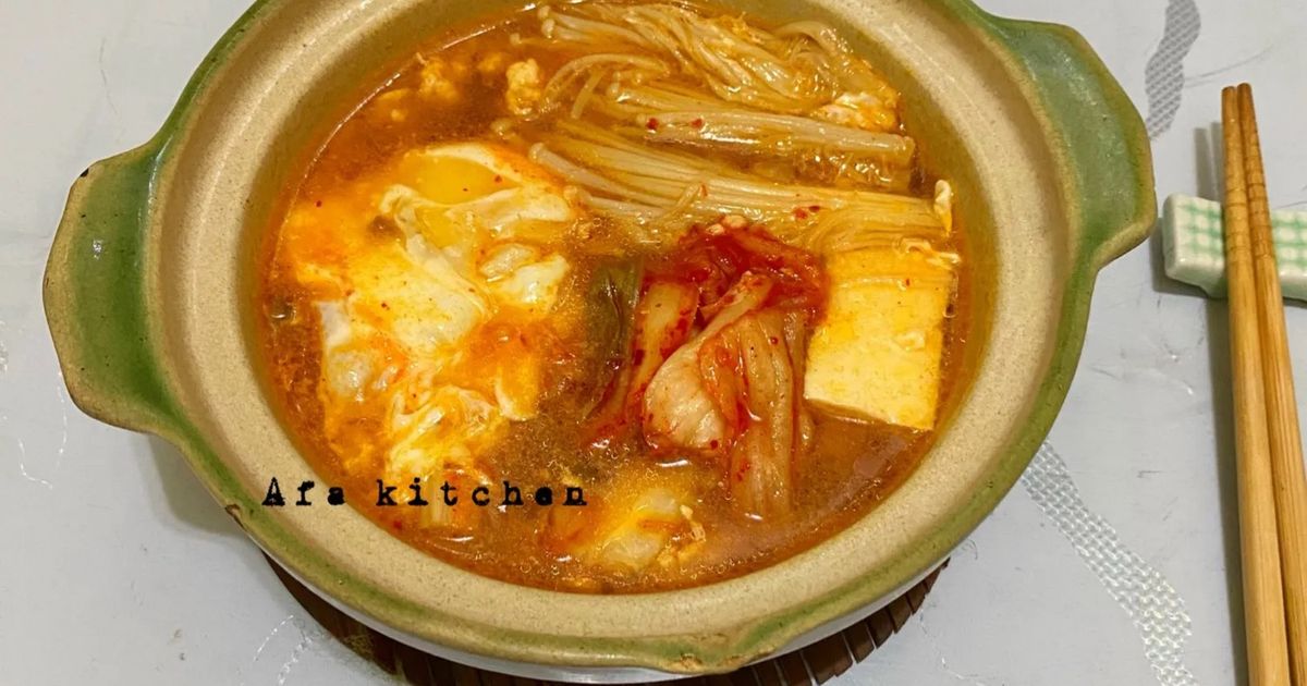 Resep sup tahu jamur enoki pedas rumahan enak dan mudah - Cookpad