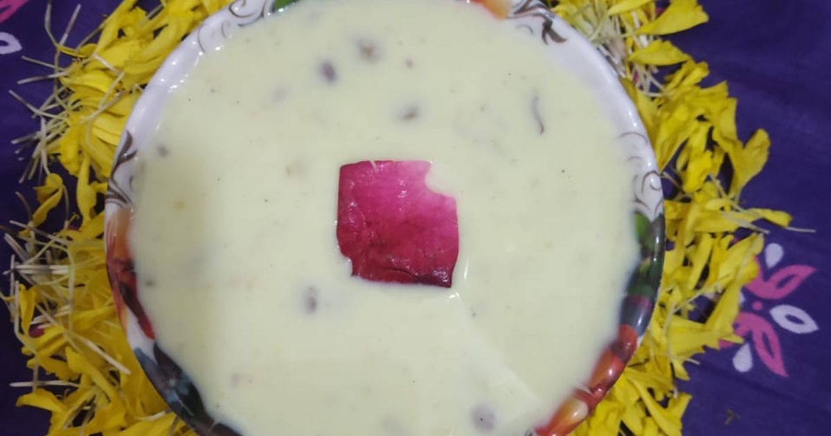 Ankita Mehta દ્વારા રેસીપી કેસર પિસ્તા દૂધપાક (Kesar Pista Doodhpak Recipe In Gujarati) - કૂકપૅડ