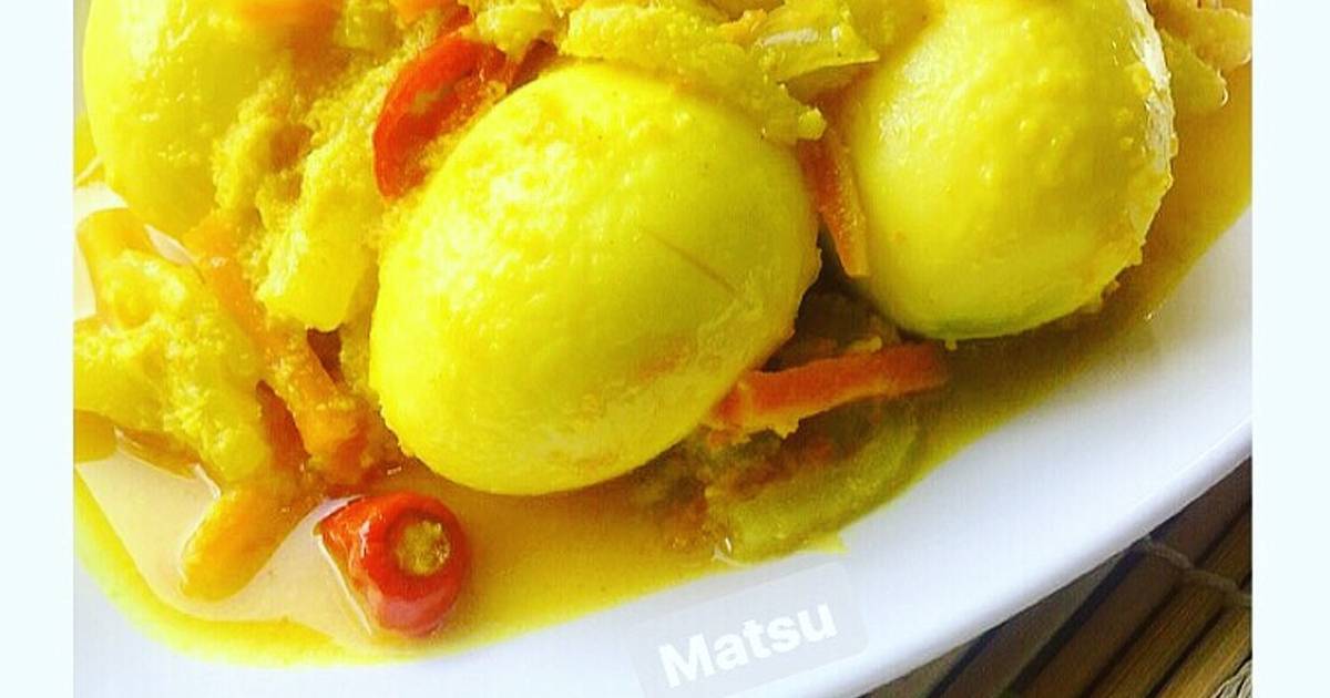 Resep 110. Telor Masak Acar Kuning oleh Mama Tsuba - Cookpad
