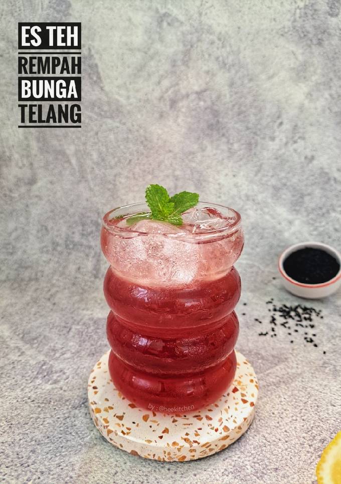 Resep Es Teh Rempah Bunga Telang oleh beekitchen - Cookpad