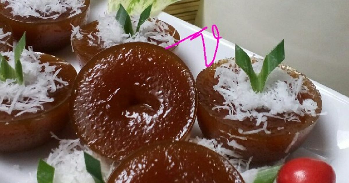 Resep kue gula merah campur santan rumahan enak dan mudah - Cookpad