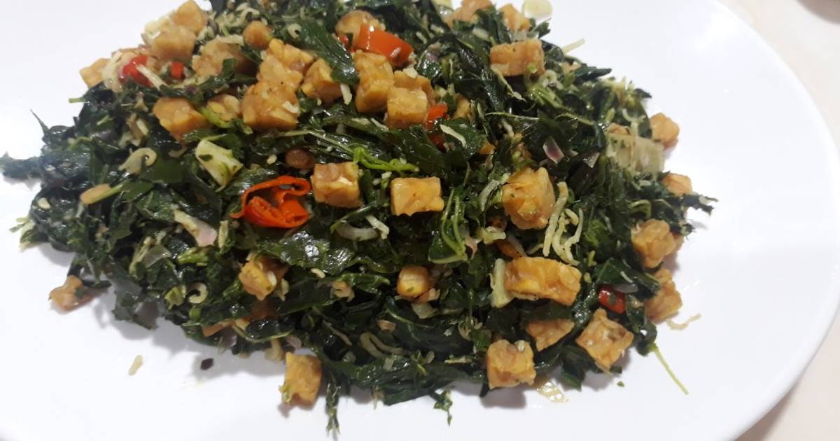 Resep Tumis Daun Singkong Teri Tempe Oleh Henny L Tobing Cookpad