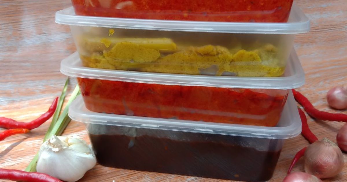 Resep Bumbu Dasar Putih Merah Kuning Orange Dan Hitam oleh Mama Kafa ...